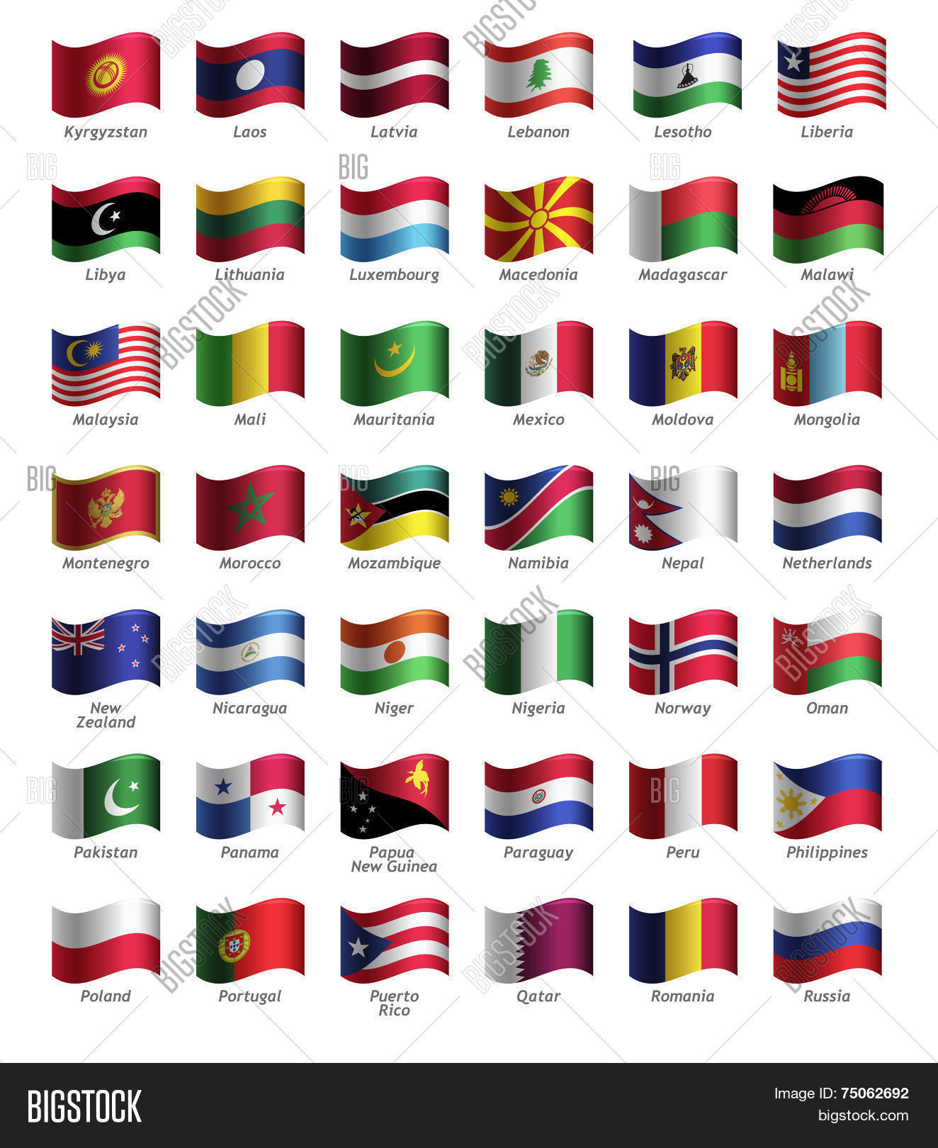 Set Buttons Flags Vector & Photo (Free Trial) | Bigstock