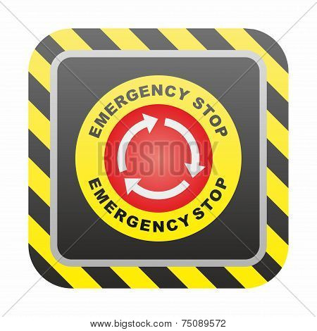 Emergency Stop Button Vector & Photo (Free Trial) | Bigstock
