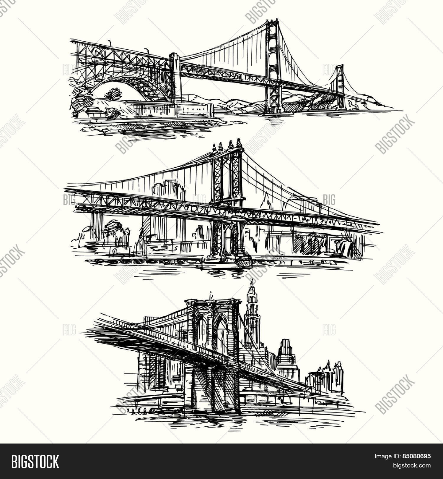 Famous Bridges - Hand Vector & Photo (Free Trial) | Bigstock