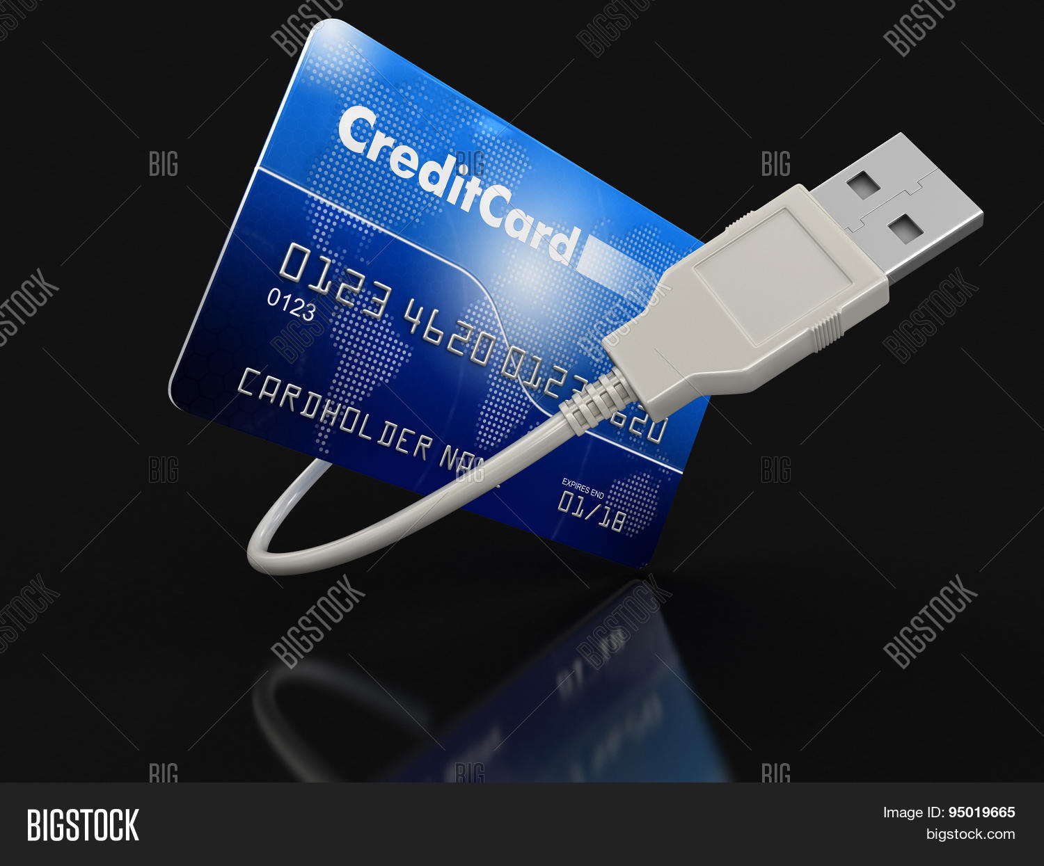 Credit Card USB Cable Image & Photo (Free Trial) | Bigstock