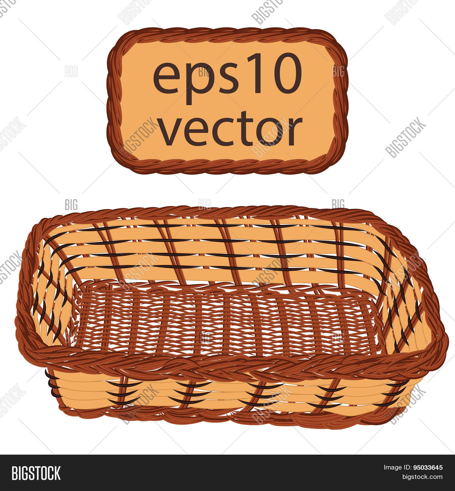 Brown Vector Wicker Vector & Photo (Free Trial) | Bigstock