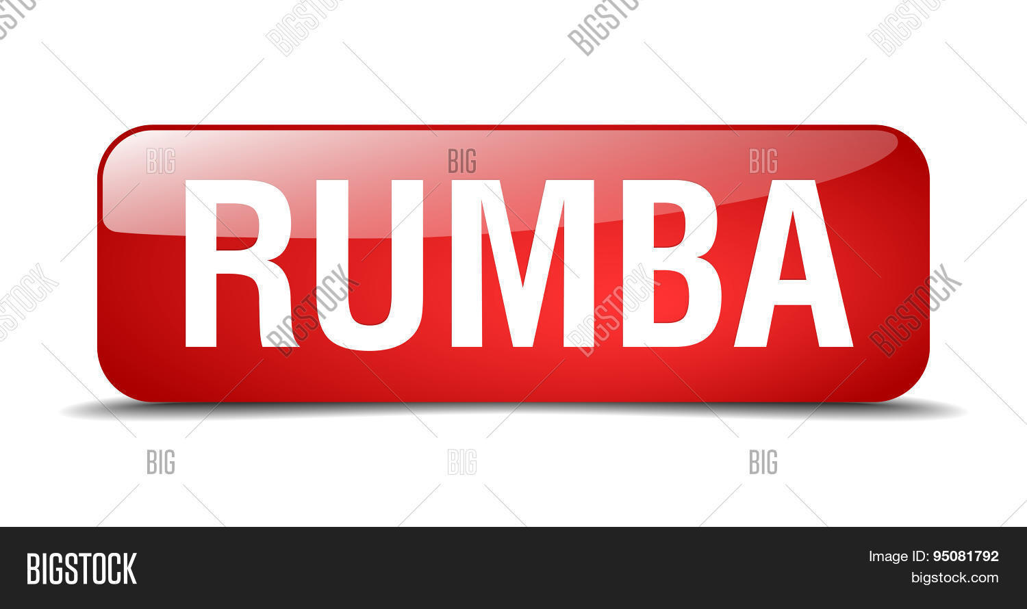 Rumba Red Square 3D Vector & Photo (Free Trial) | Bigstock