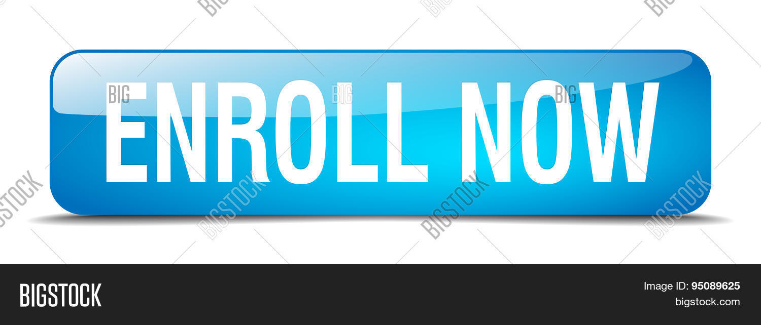 Enroll Now Blue Vector & Photo (Free Trial) | Bigstock