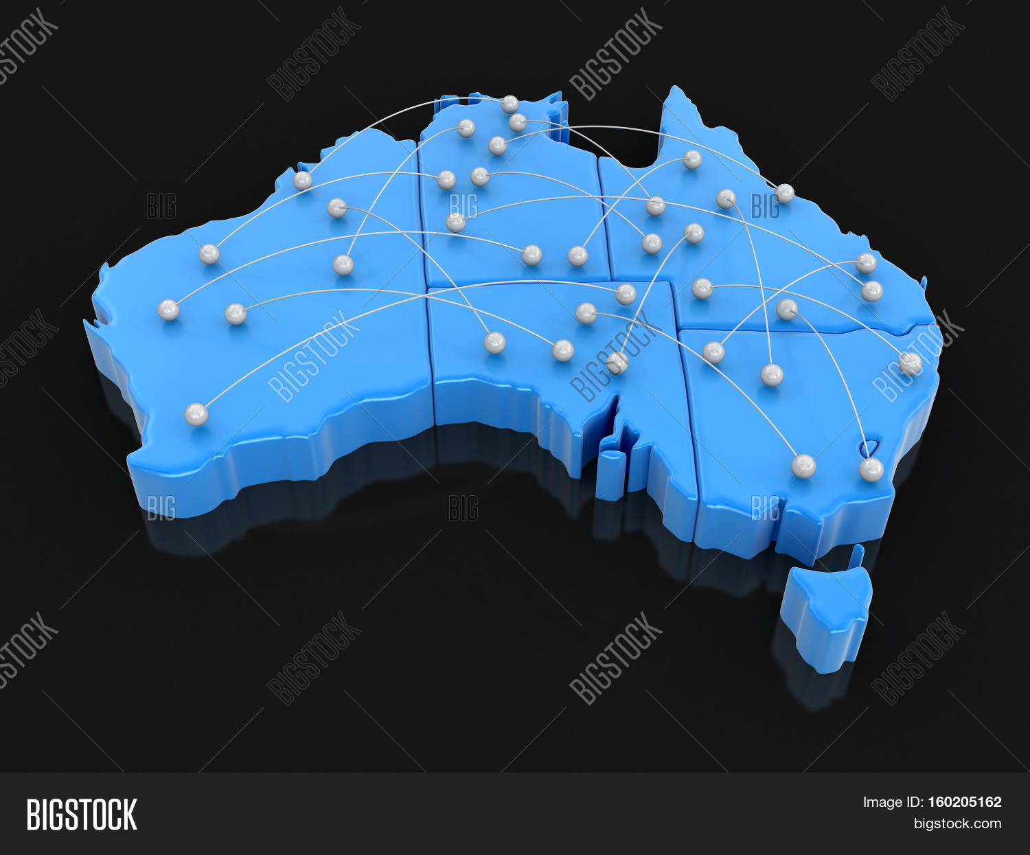 3D Illustration. Map Image & Photo (Free Trial) | Bigstock
