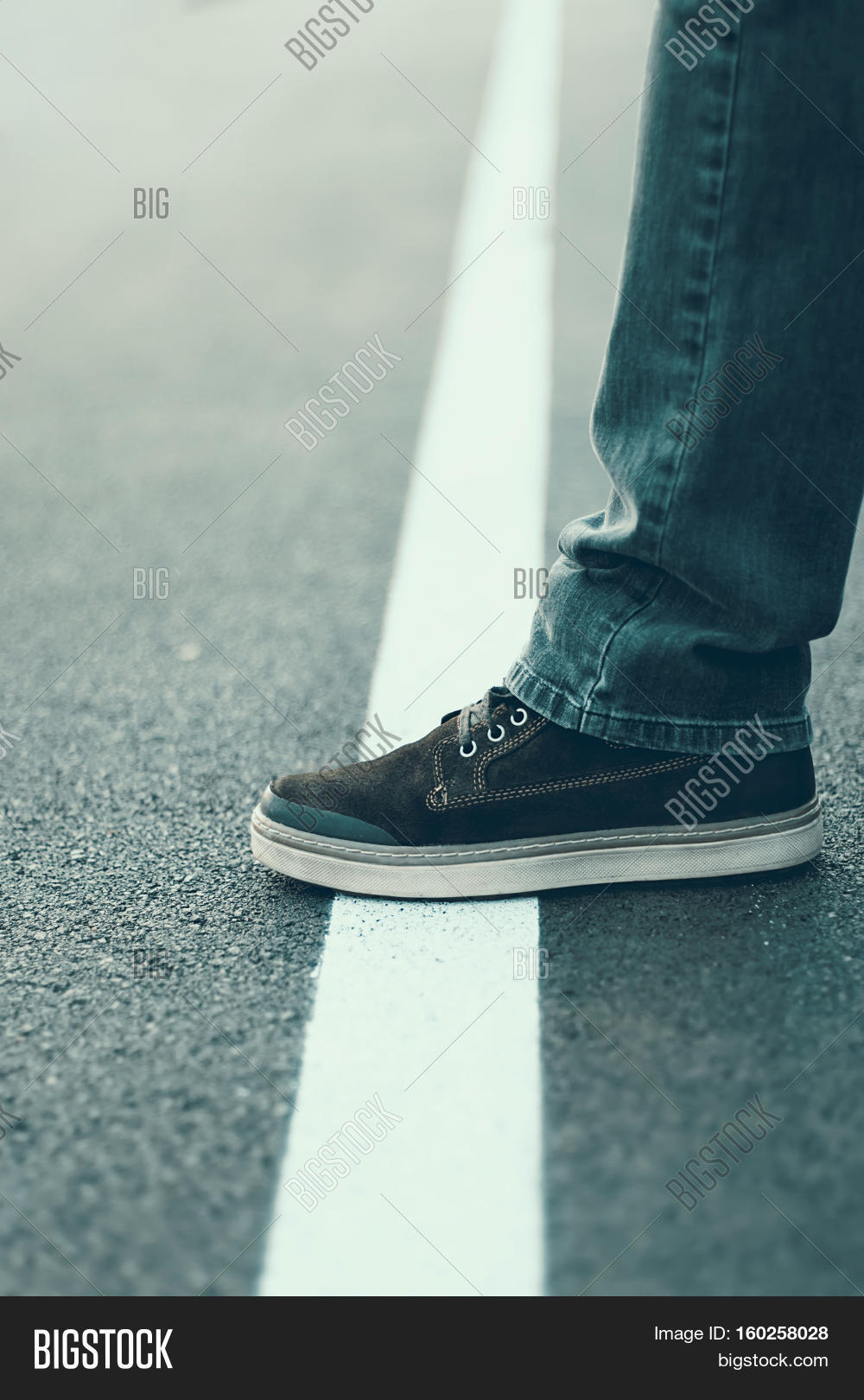 Male Foot Standing On Image & Photo (Free Trial) | Bigstock