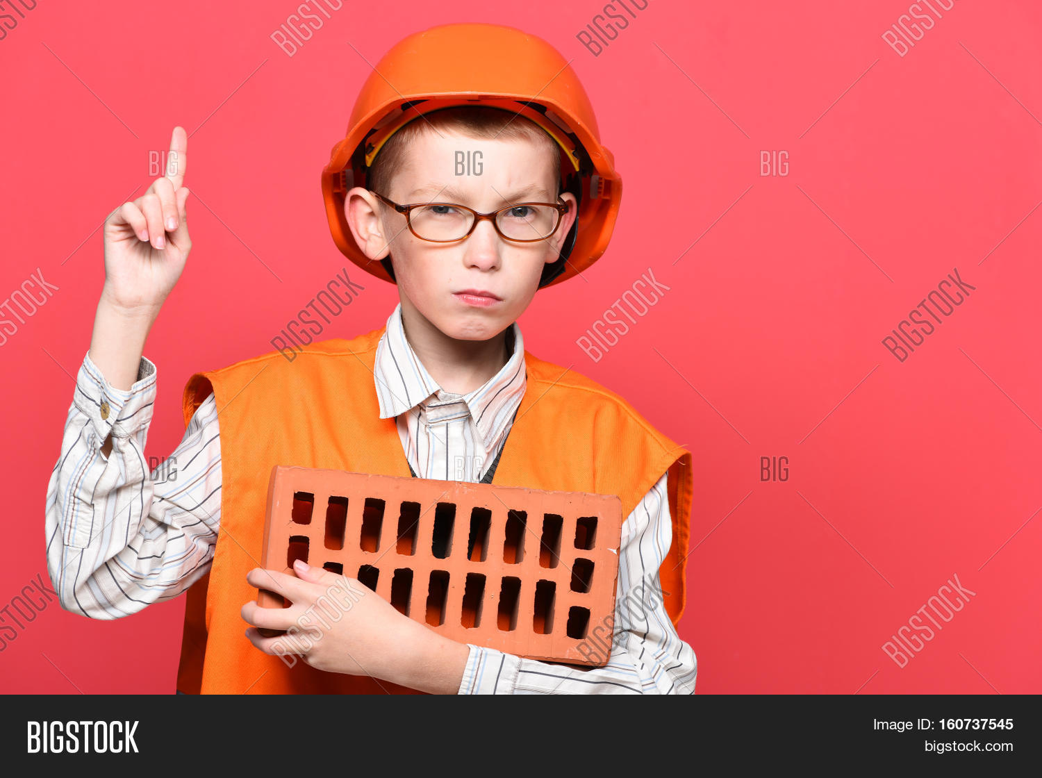Young Cute Builder Boy Image & Photo (Free Trial) | Bigstock