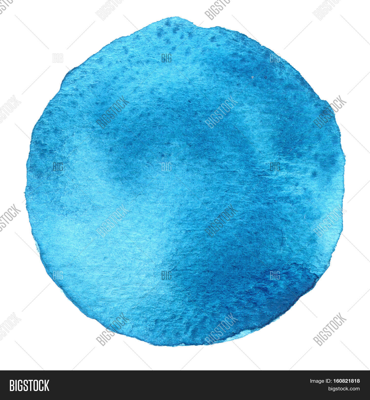 Blue Watercolor Circle Image & Photo (Free Trial) | Bigstock