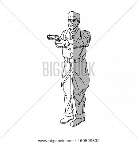 Man Cartoon Gun Icon Vector & Photo (Free Trial) | Bigstock