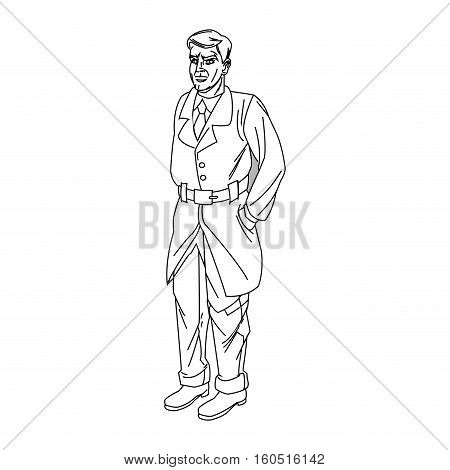 Inspector Man Cartoon Vector & Photo (Free Trial) | Bigstock