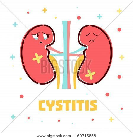 Cystitis Disease Vector & Photo (Free Trial) | Bigstock