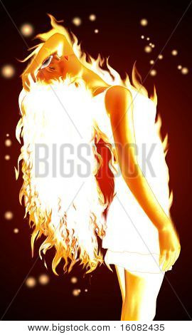 Beautiful Fire Woman Image & Photo (Free Trial) | Bigstock