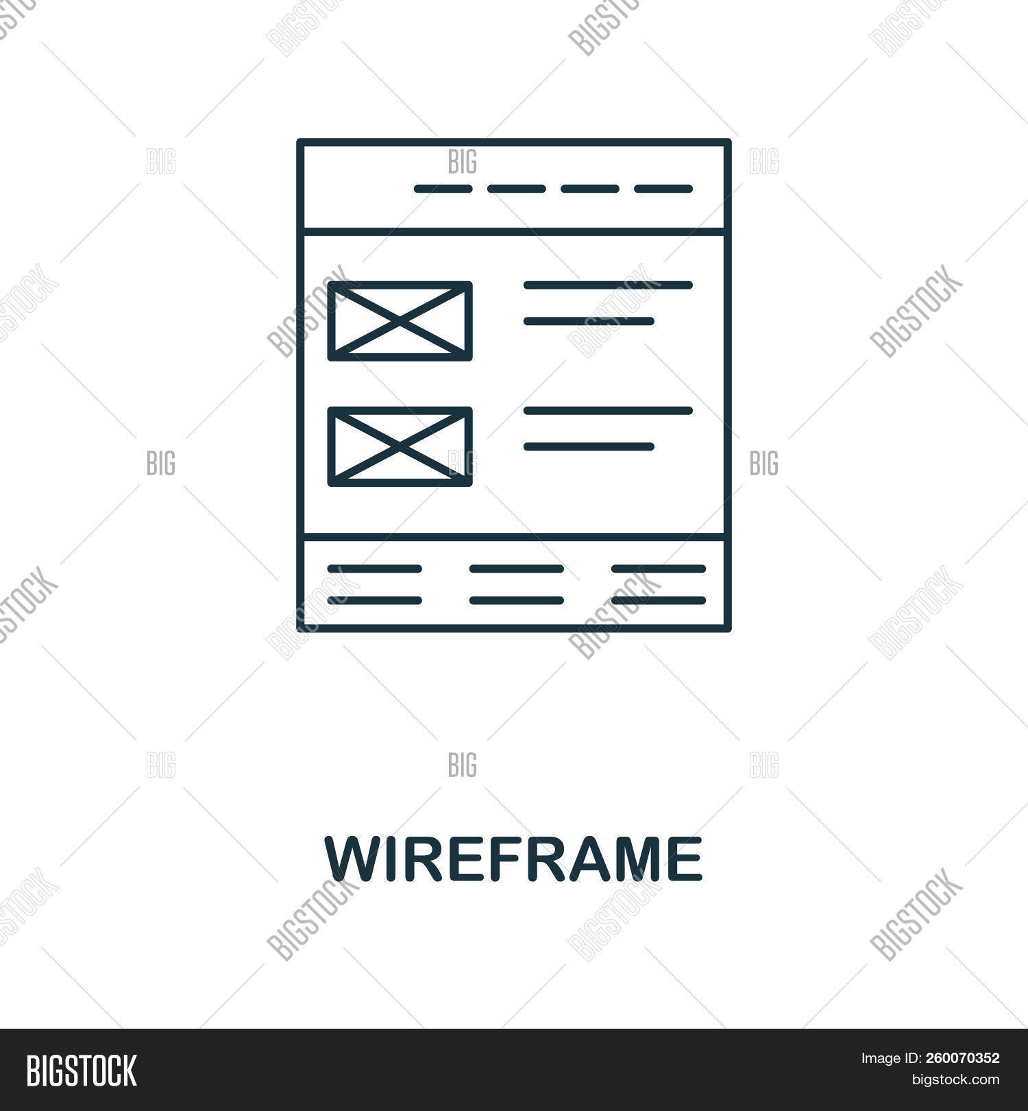 Wireframe Outline Icon Image & Photo (Free Trial) | Bigstock