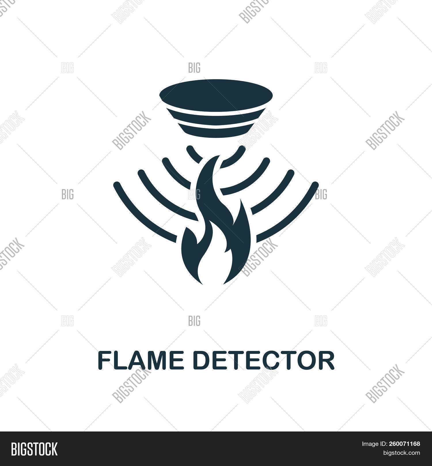 Flame Detector Icon. Image & Photo (Free Trial) | Bigstock