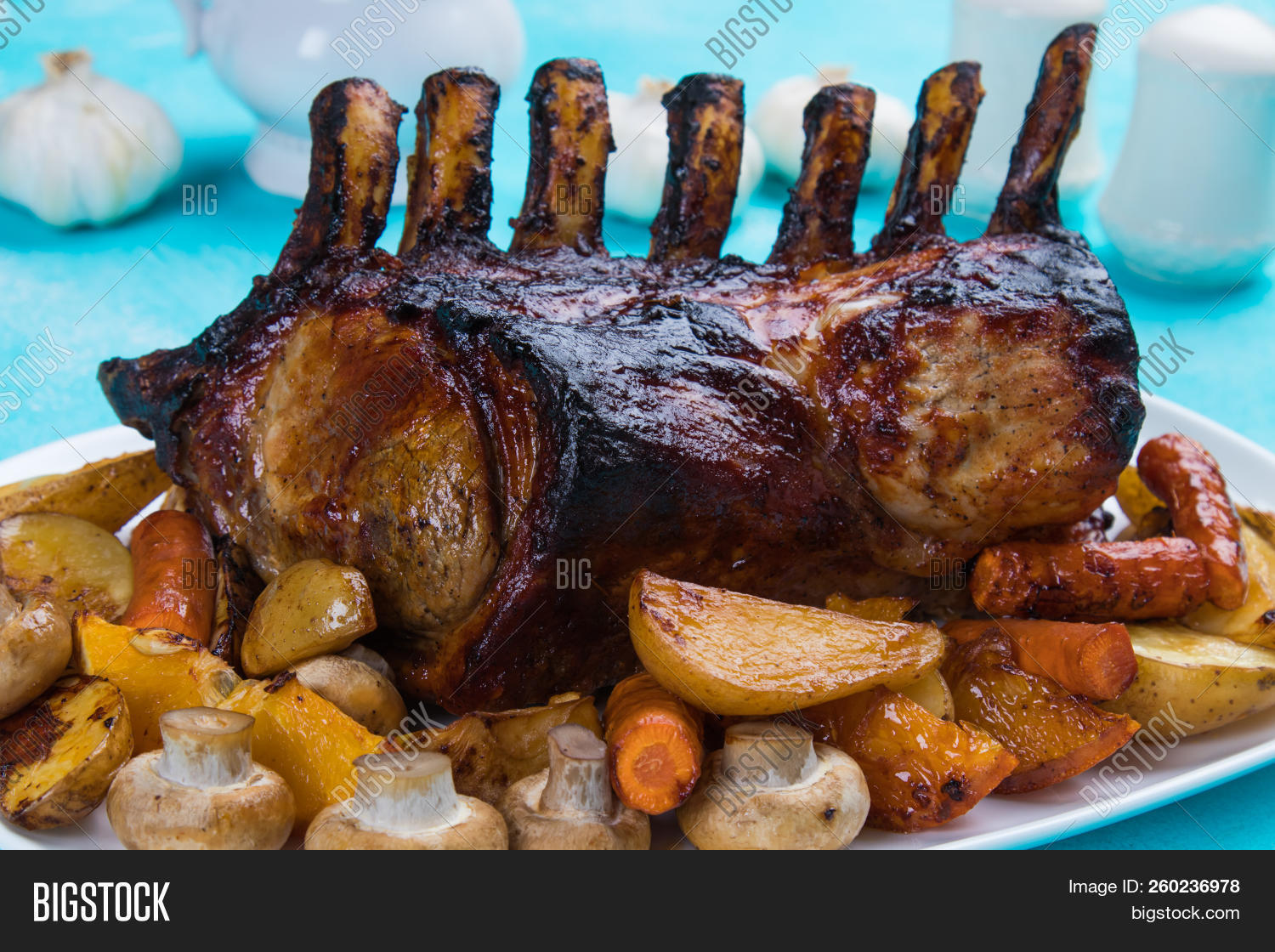 Imagen y foto Roasted Rack Pork, (prueba gratis) | Bigstock