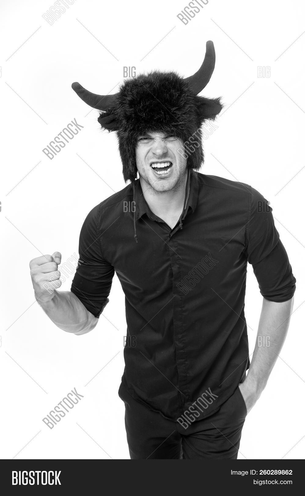 Man Horns Devil Bull Image & Photo (Free Trial) | Bigstock