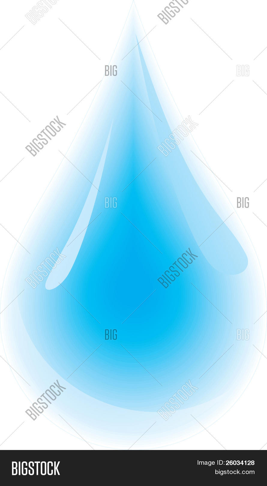 Clean Water Droplet. Vector & Photo (Free Trial) | Bigstock
