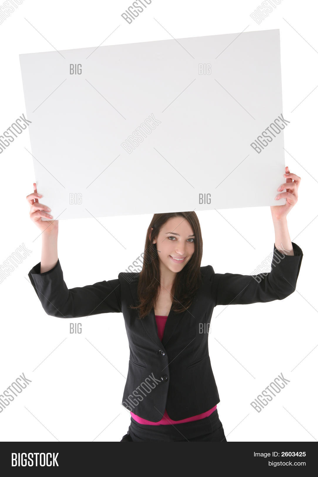 Woman Holding Sign Image & Photo (Free Trial) | Bigstock