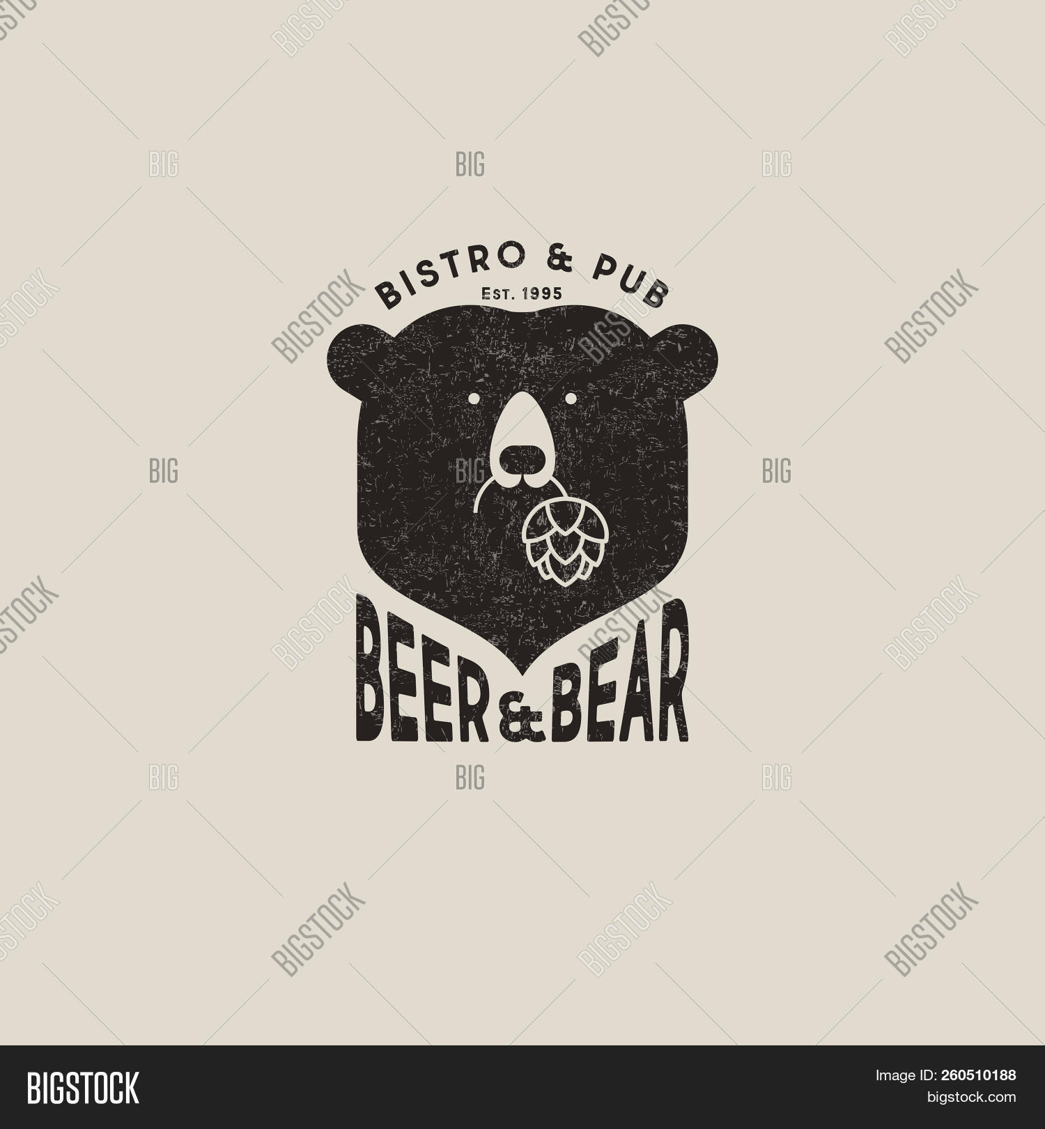 Beer Bear Pub Logo. Vector & Photo (Free Trial) | Bigstock