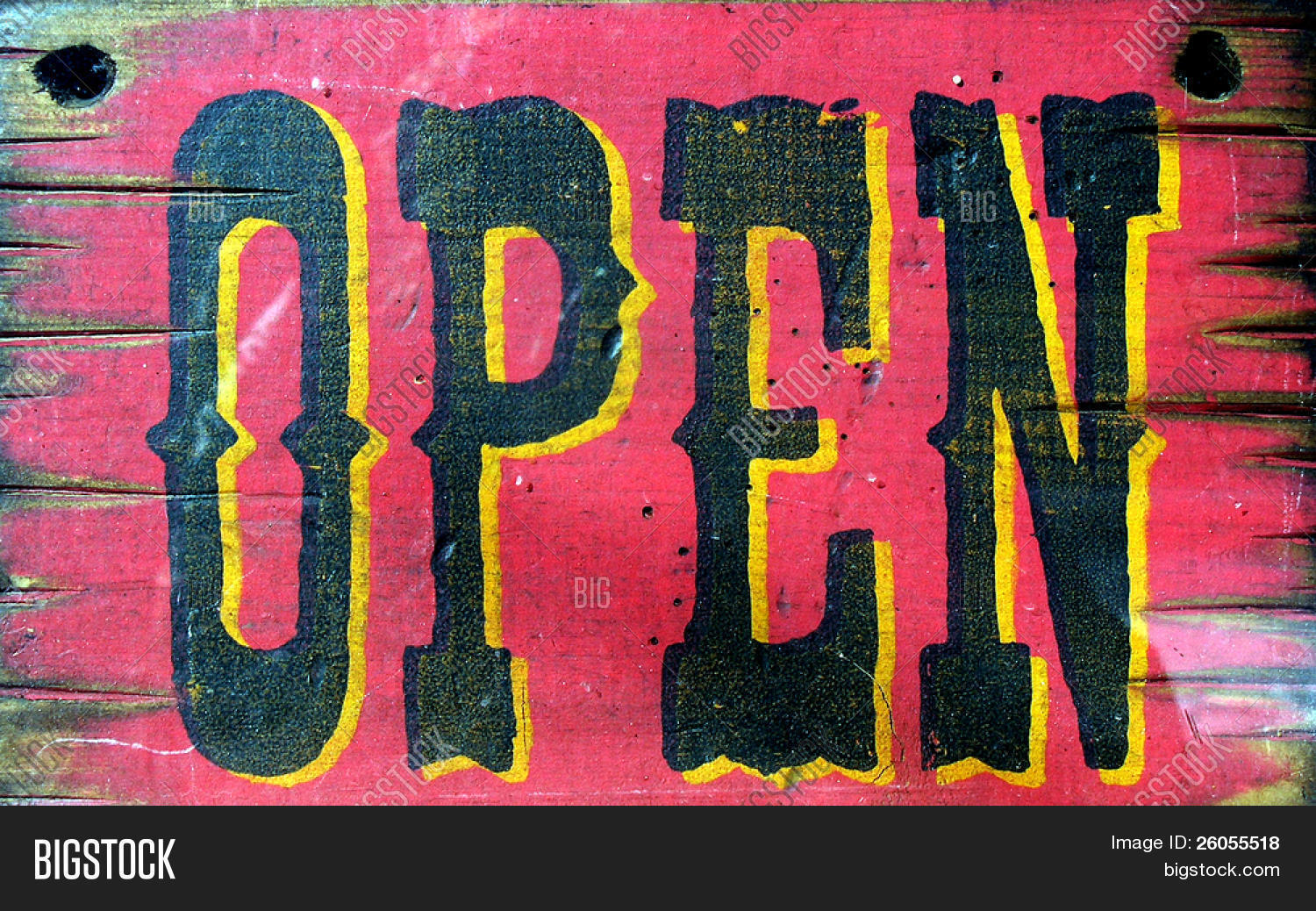 Old Western Open Sign Image & Photo (Free Trial) | Bigstock