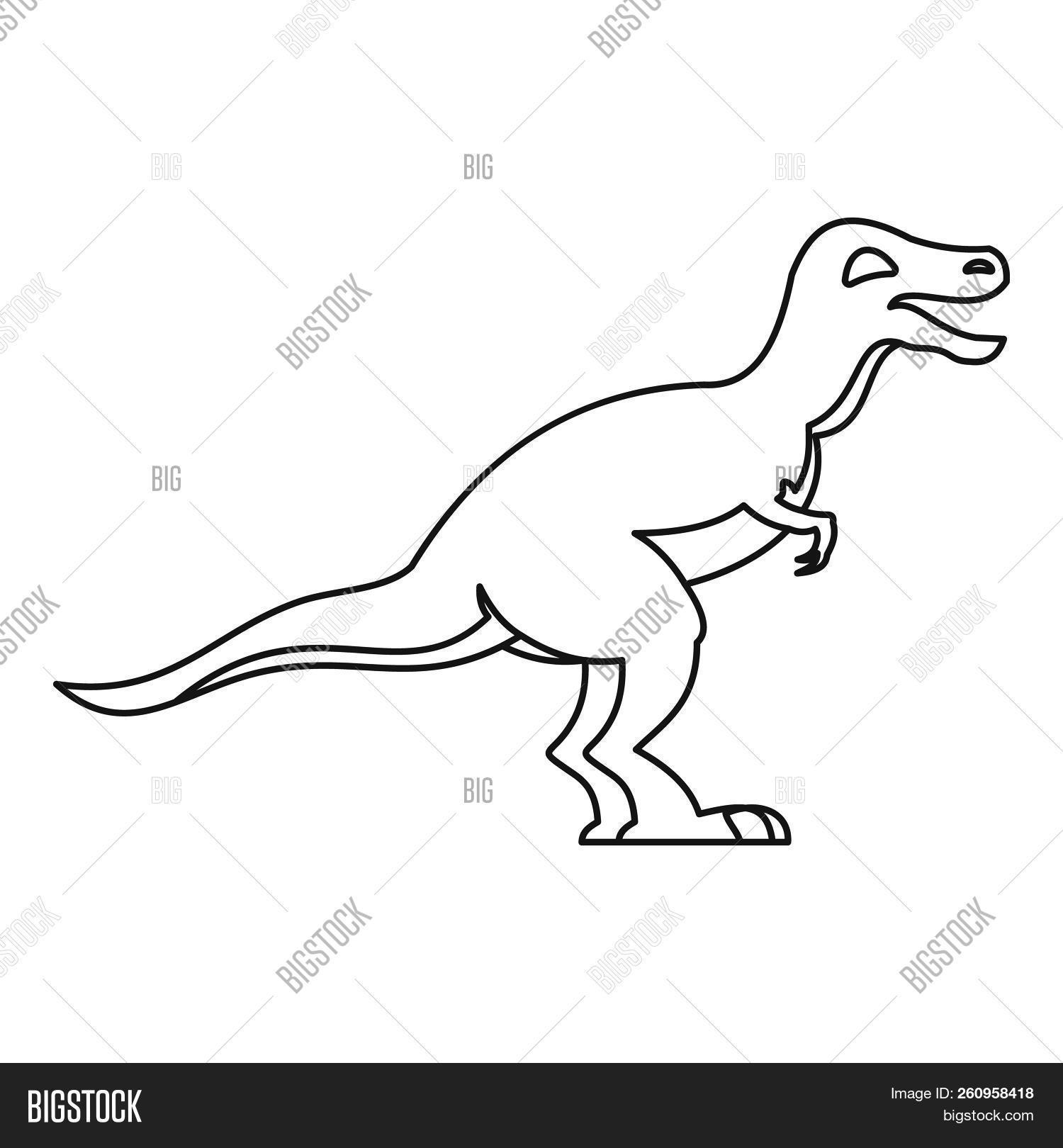 Theropod Icon. Outline Image & Photo (Free Trial) | Bigstock