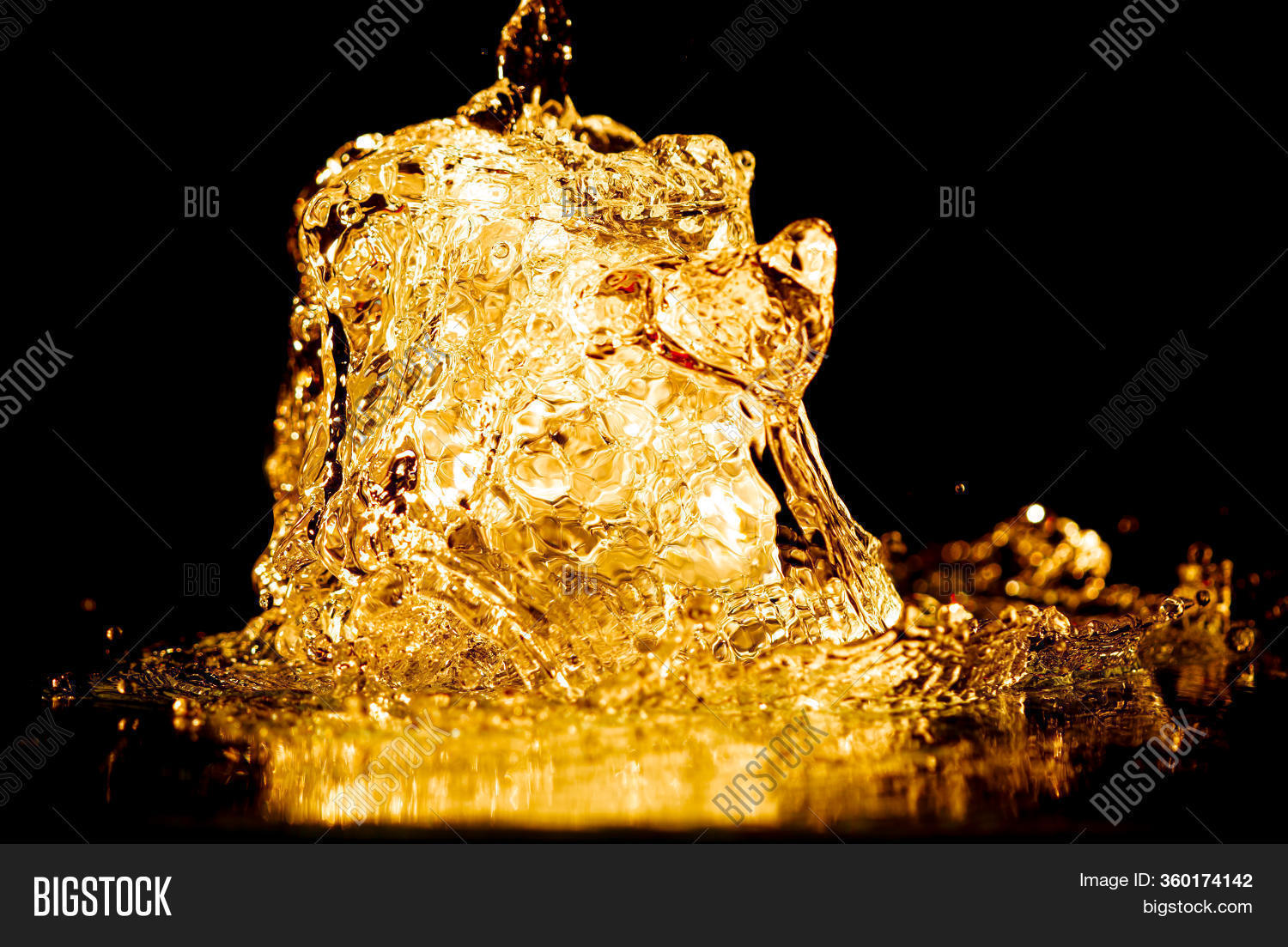 Splashes Drops Golden Image & Photo (Free Trial) | Bigstock