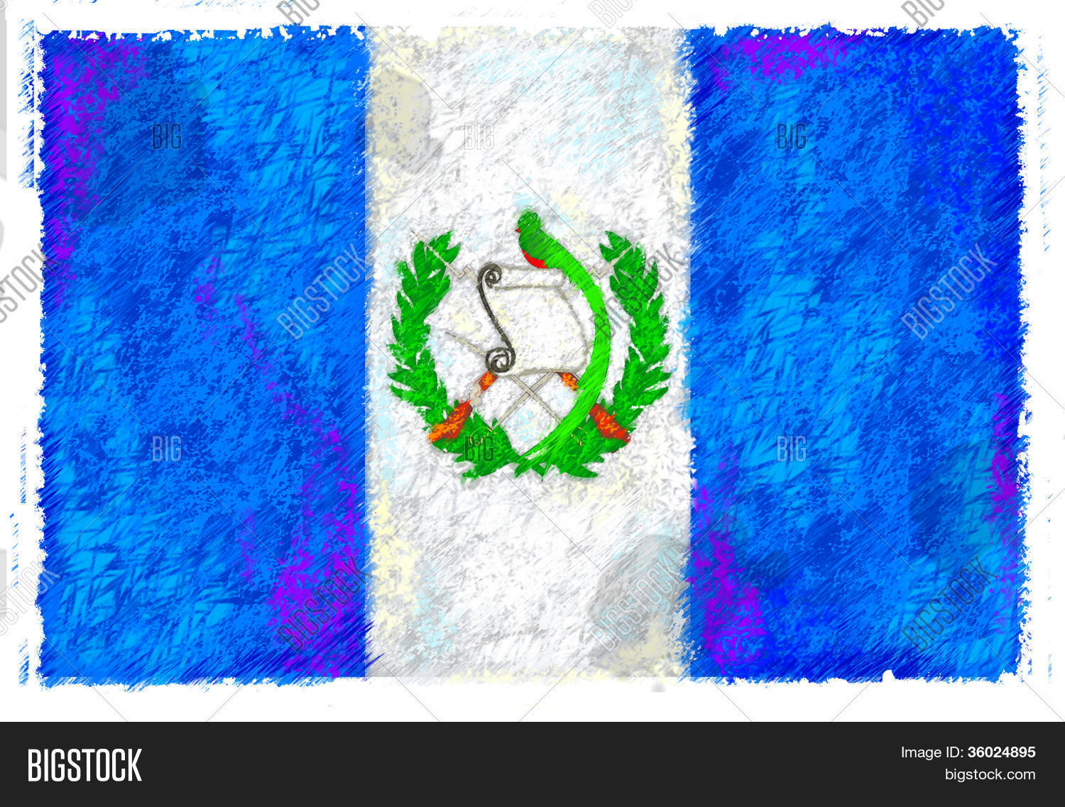 Drawing Flag Guatemala Image & Photo (Free Trial) | Bigstock