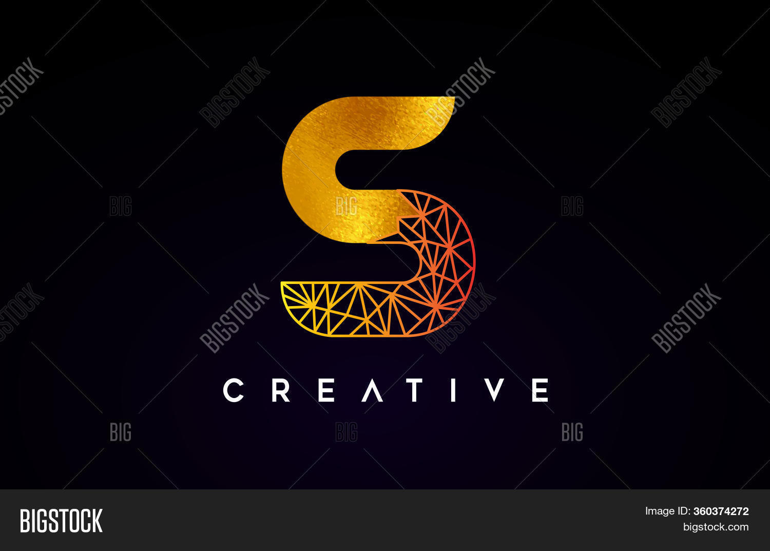 S Golden Gold Letter Vector & Photo (Free Trial) | Bigstock