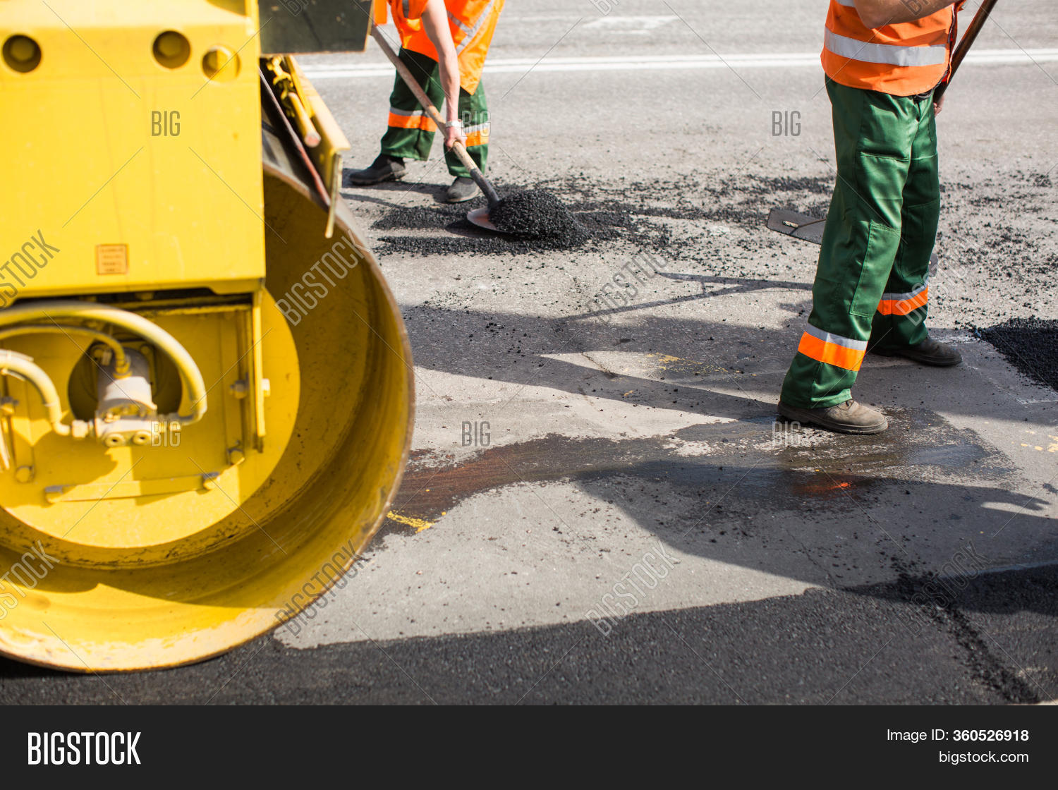 Workers On Asphalting Image & Photo (Free Trial) | Bigstock
