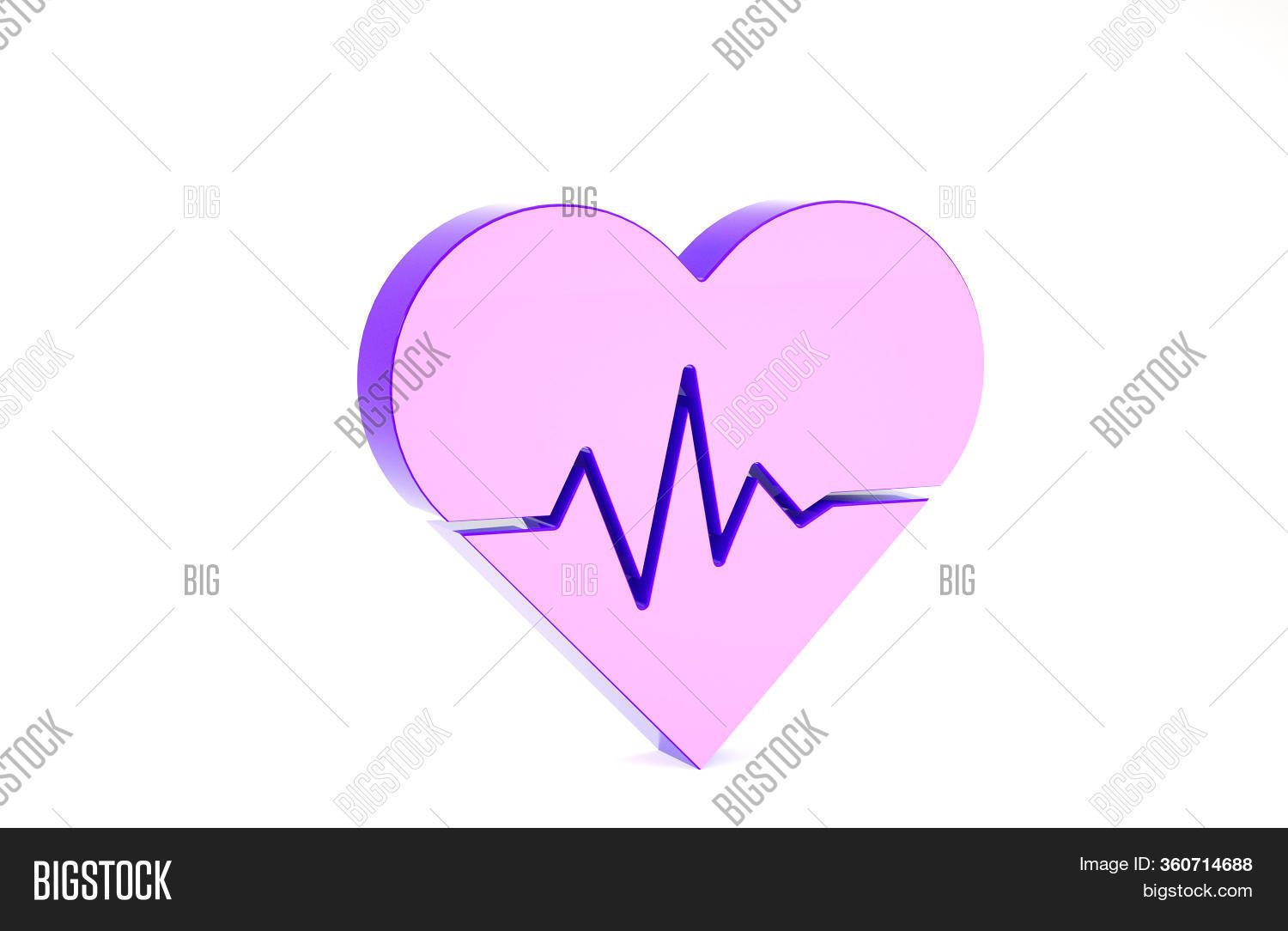 Purple Heart Rate Icon Image & Photo (Free Trial) | Bigstock