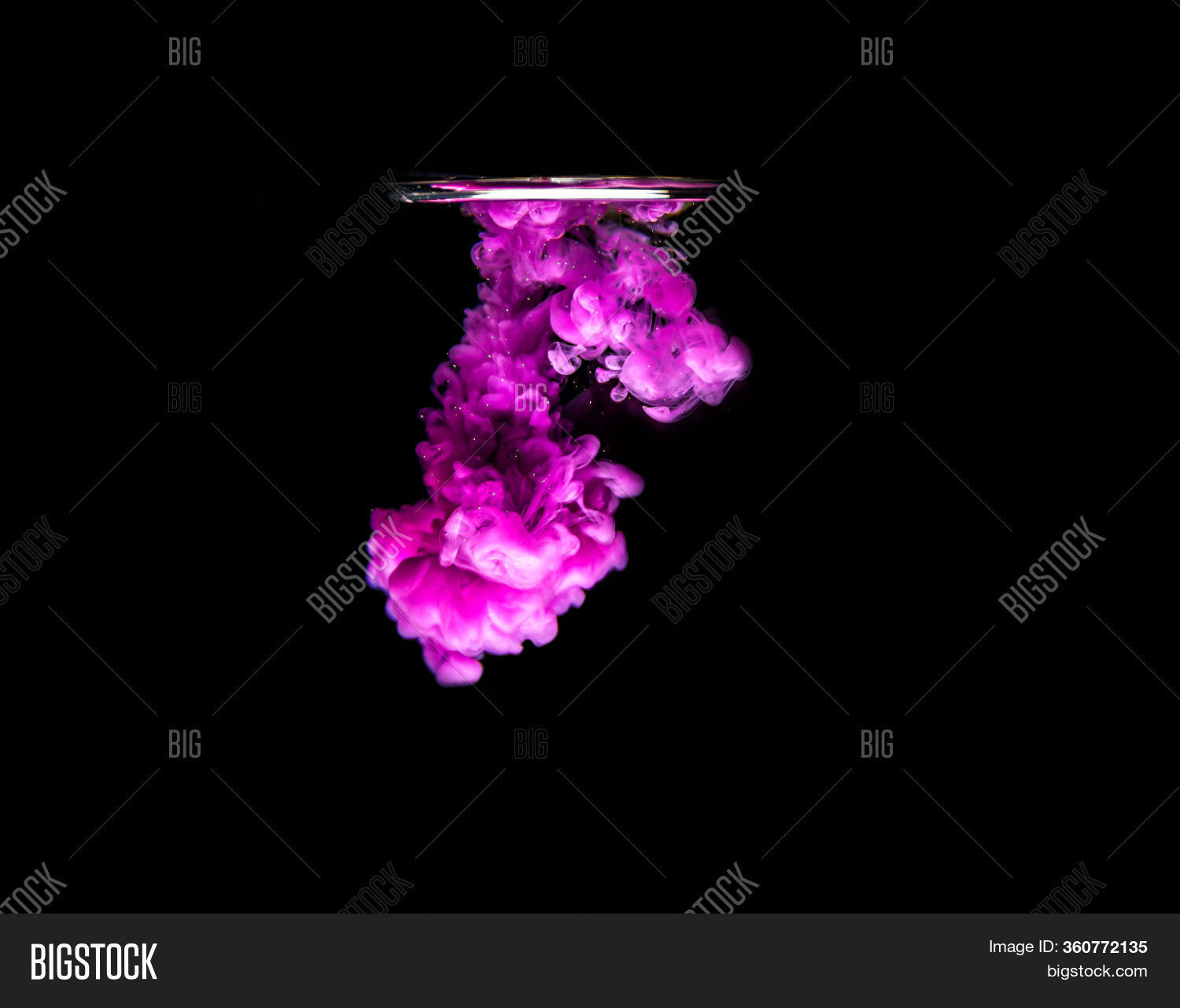 Pink Ink Falls Into Image & Photo (Free Trial) | Bigstock