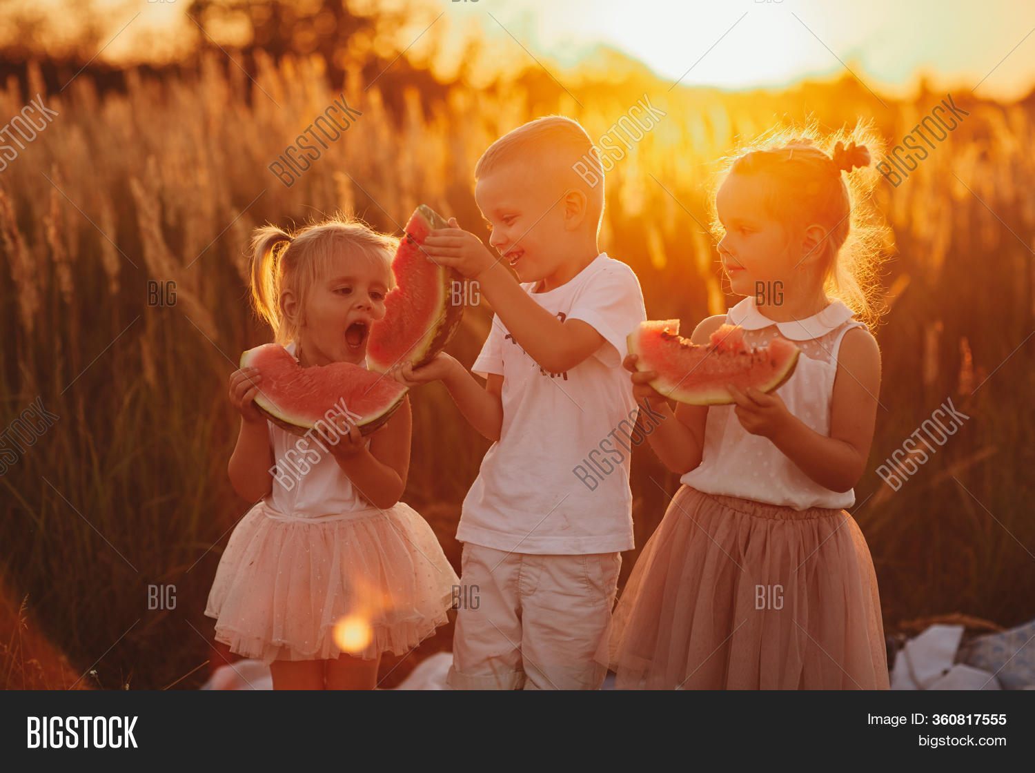 Happy Kids Eating Image & Photo (Free Trial) | Bigstock