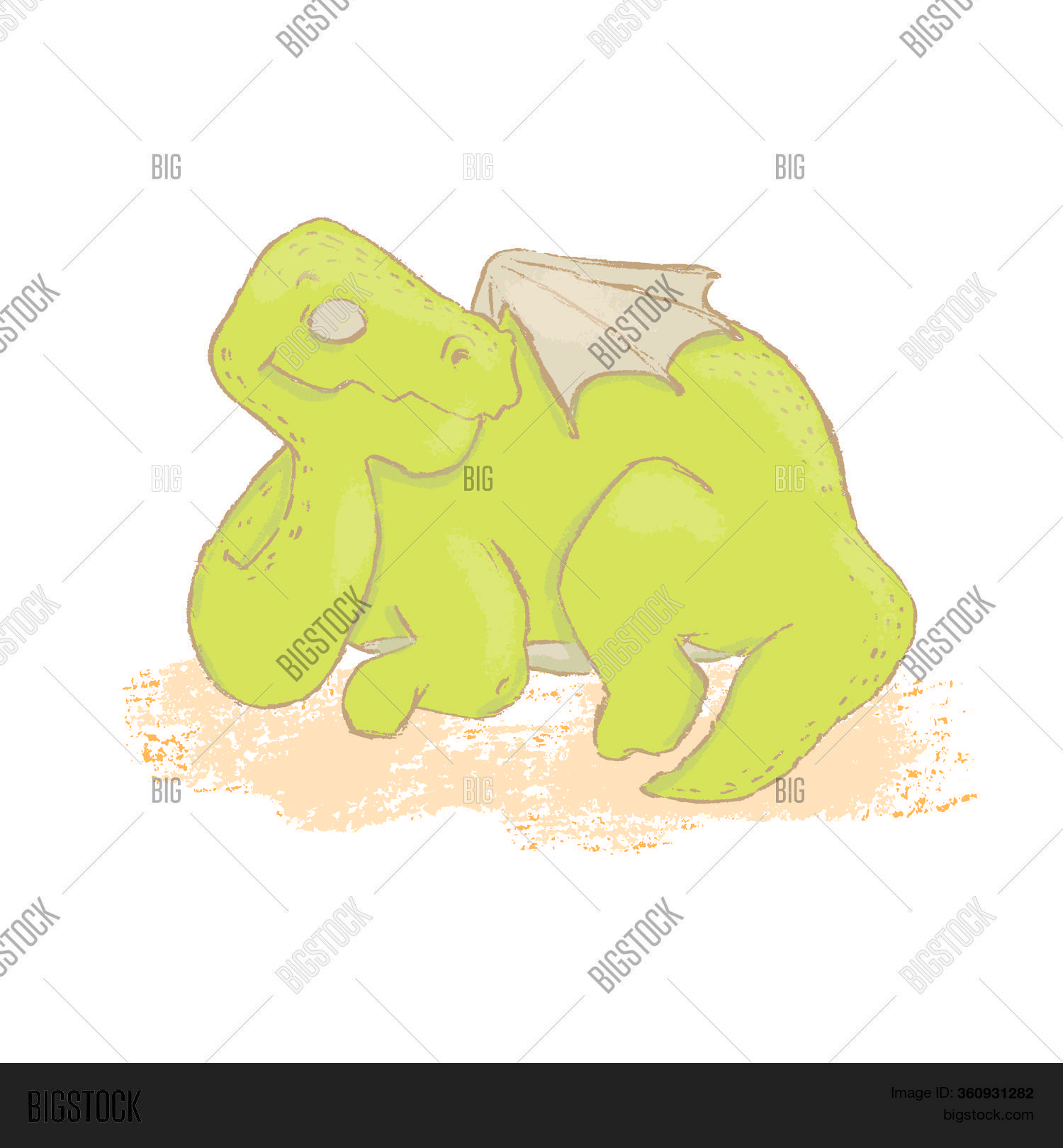 Dino Sleep Vector & Photo (Free Trial) | Bigstock