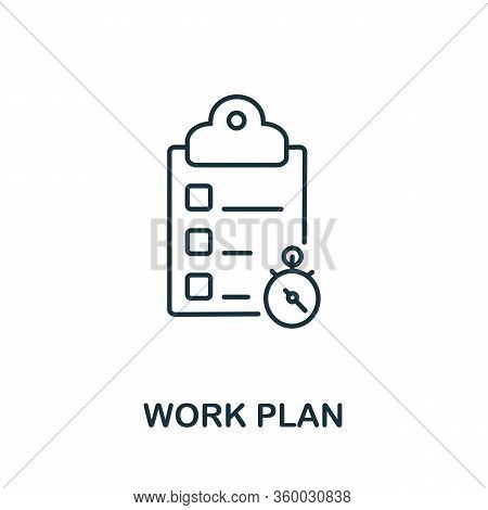 Work Plan Icon. Line Image & Photo (Free Trial) | Bigstock