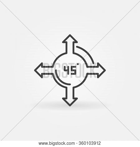 Arrows 45 Degrees Vector & Photo (Free Trial) | Bigstock