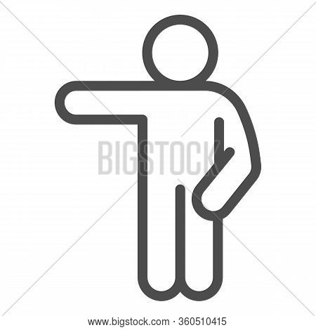 Man Point Left Line Vector & Photo (Free Trial) | Bigstock