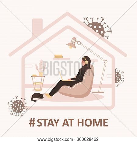 Stay Home Background Vector & Photo (Free Trial) | Bigstock