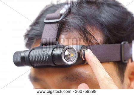 Man Wearing Headlamp Image & Photo (Free Trial) | Bigstock