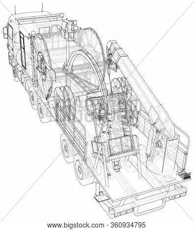 Coiled Tubing Machine Vector & Photo (Free Trial) | Bigstock