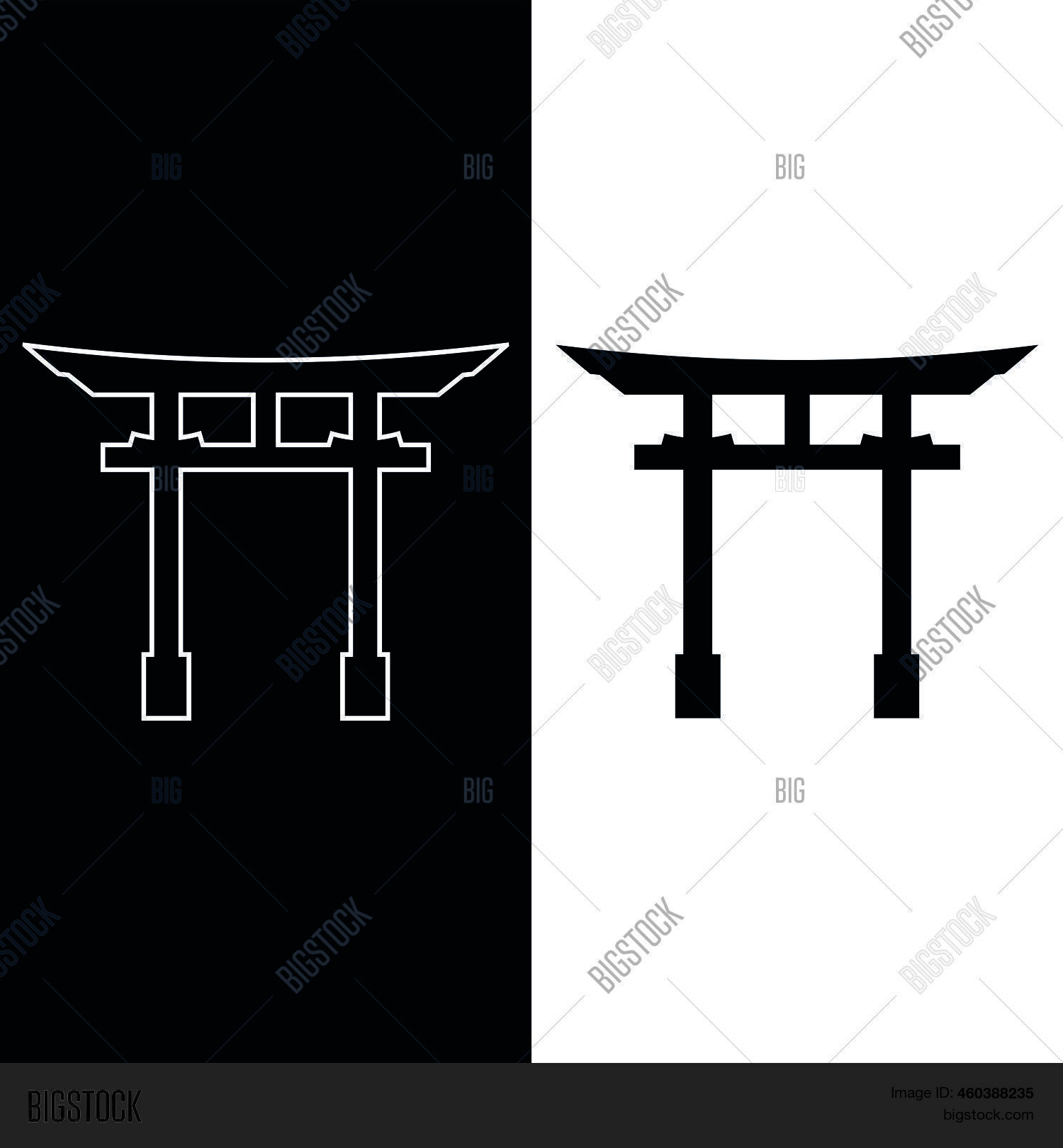 Torii Gate Sign. Vector & Photo (Free Trial) | Bigstock