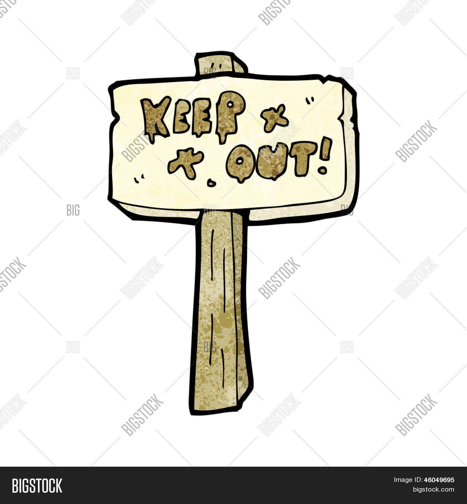 Cartoon Keep Out Sign Image & Photo (Free Trial) | Bigstock