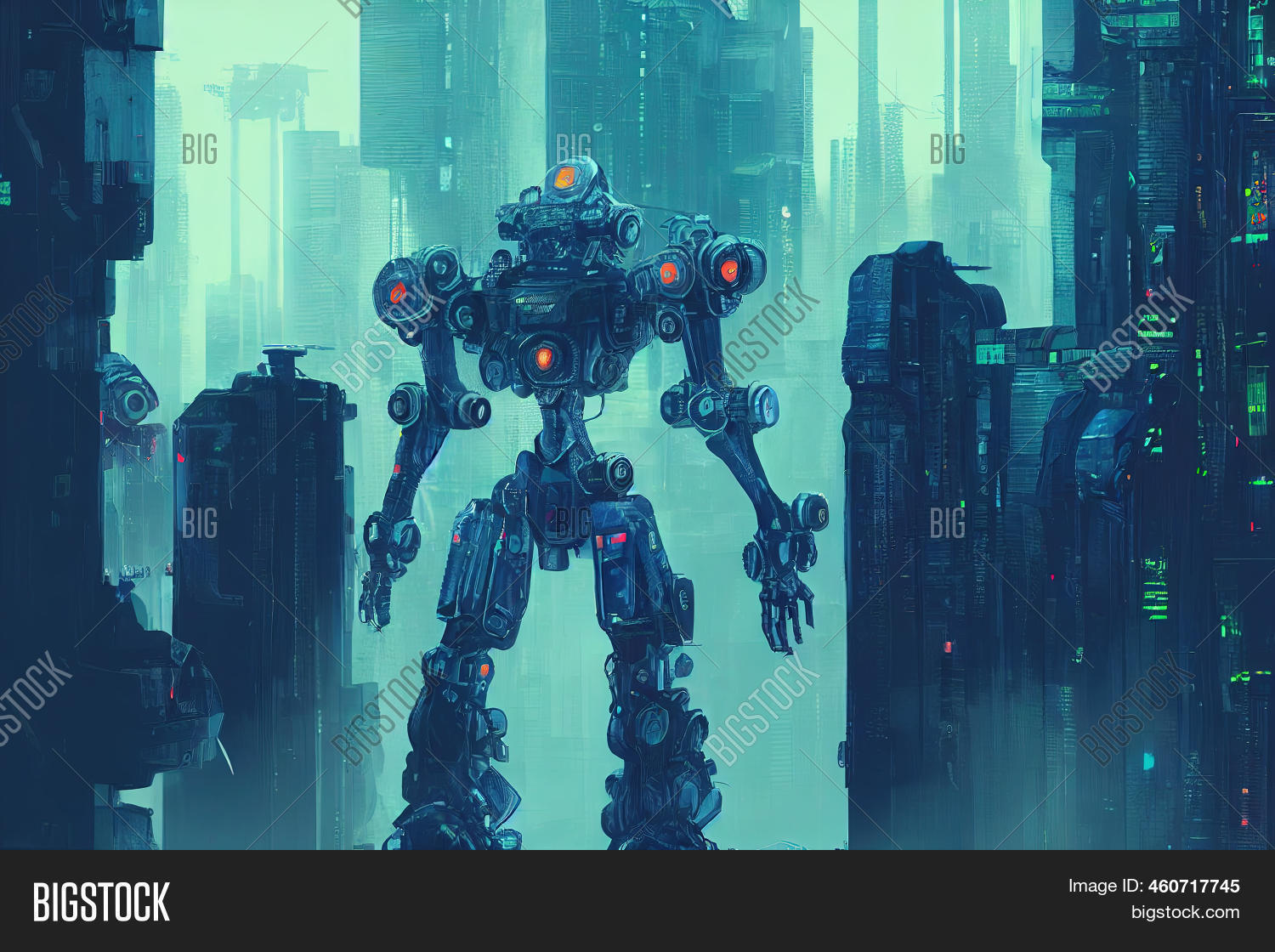 Robots Future City. Image & Photo (Free Trial) | Bigstock