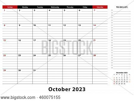 October 2023 Monthly Vector & Photo (Free Trial) | Bigstock