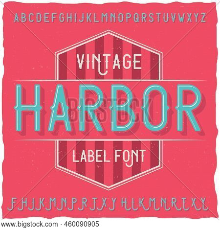 Vintage Label Font Vector & Photo (Free Trial) | Bigstock