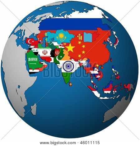 Political Map Asia On Image & Photo (Free Trial) | Bigstock