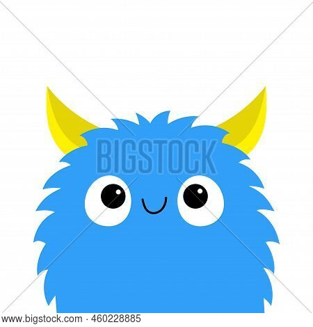 Fluffy Monster Blue Vector & Photo (Free Trial) | Bigstock