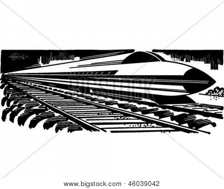 Bullet Train - Retro Vector & Photo (Free Trial) | Bigstock