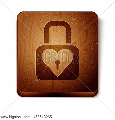Brown Lock Heart Icon Vector & Photo (Free Trial) | Bigstock
