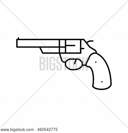 Gun Revolver Line Vector & Photo (Free Trial) | Bigstock