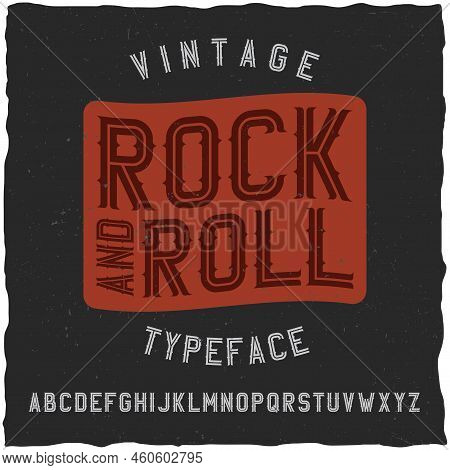 Rock Roll Label Font Vector & Photo (Free Trial) | Bigstock