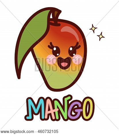 Kawaii Mango Smiling Vector & Photo (Free Trial) | Bigstock
